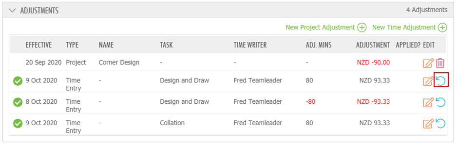 How To Add Time Adjustments To A Project